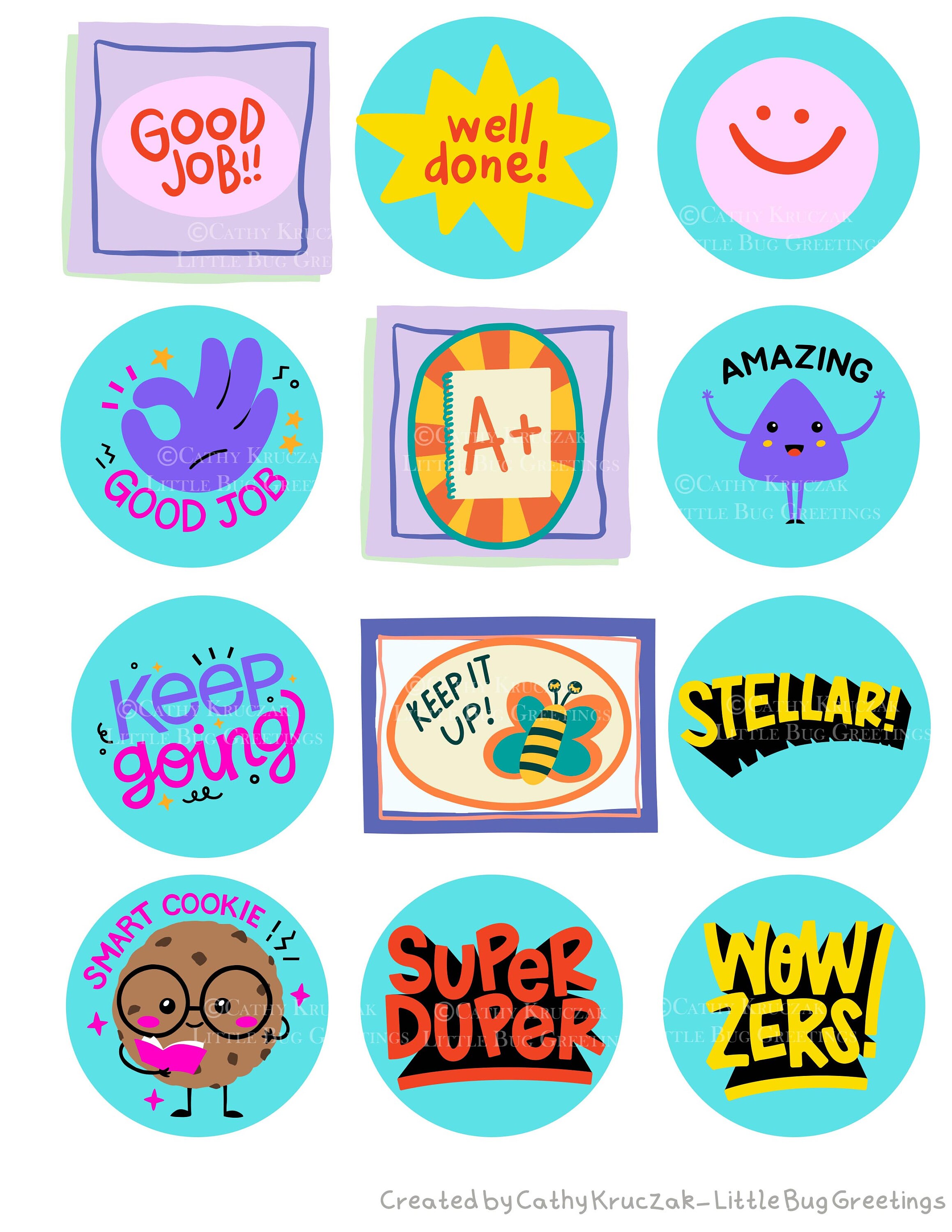 Preschool to Kindergarten Graduation Stickers and Motivational Stickers ...