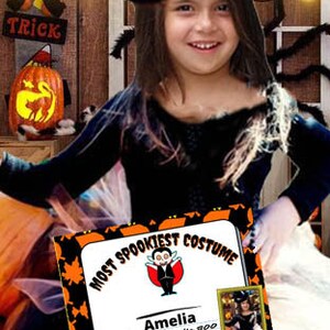 Halloween EDITABLE Insert Photo AWARDS "halloween Costume Award ...