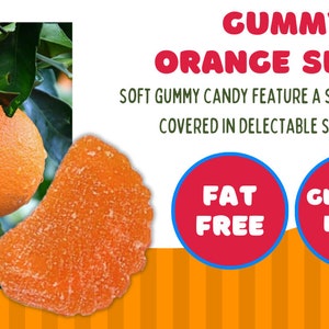 Zachary Sugar Coated Orange Slice Wedges Gummy Candy Delicious Gummies ...