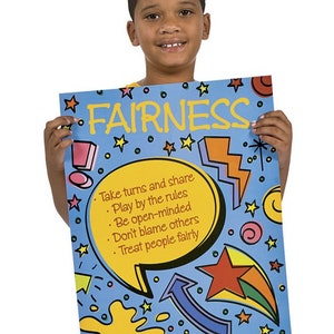 6 Posters School Bulletin Board! Good Character "fairness, Caring ...