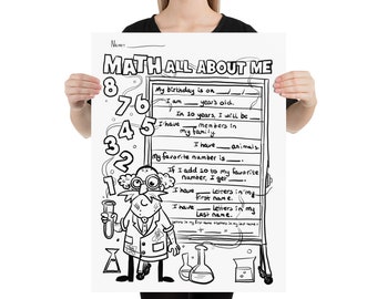 Math About Me Poster - Etsy