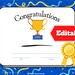 End of the Year Congratulations Awards Editable Printable One Page PDF ...
