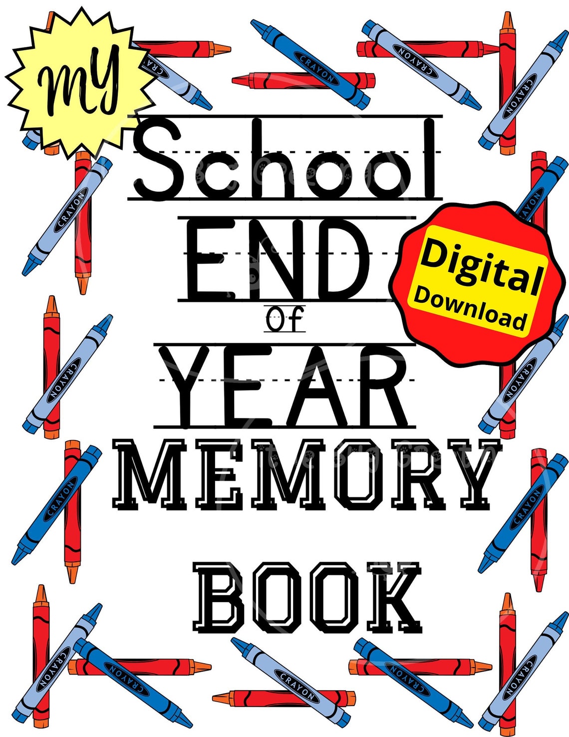 Back to School New Year Memory Book Keepsake Great for Preschool-2nd ...