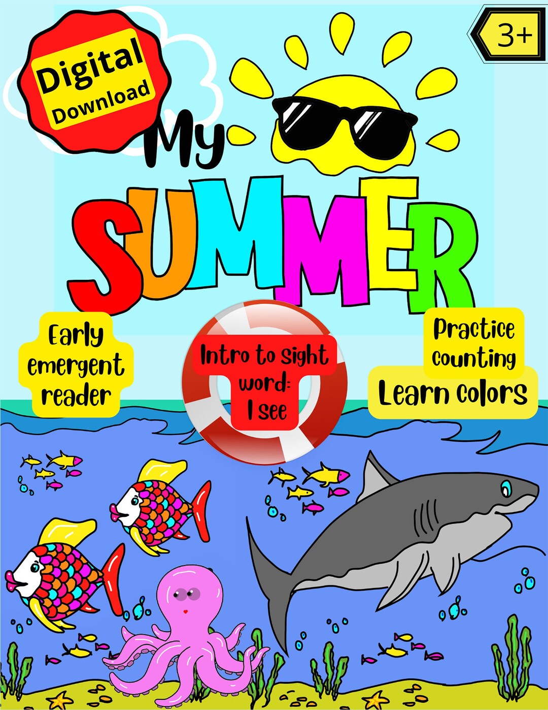 My Summer Coloring Workbook Early Emergent Reader, This Workbook is ...