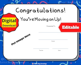 Preschool End of the Year Awards! Congratulations You're Moving up ...