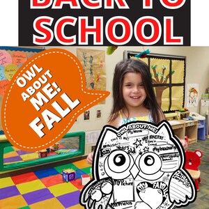 Back to School! Color Your Own OWL / Whoo Am I/ About Me FALL Poster ...