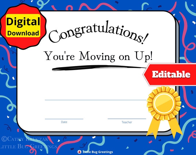 Editable Preschool Moving up Certificates - Etsy Canada