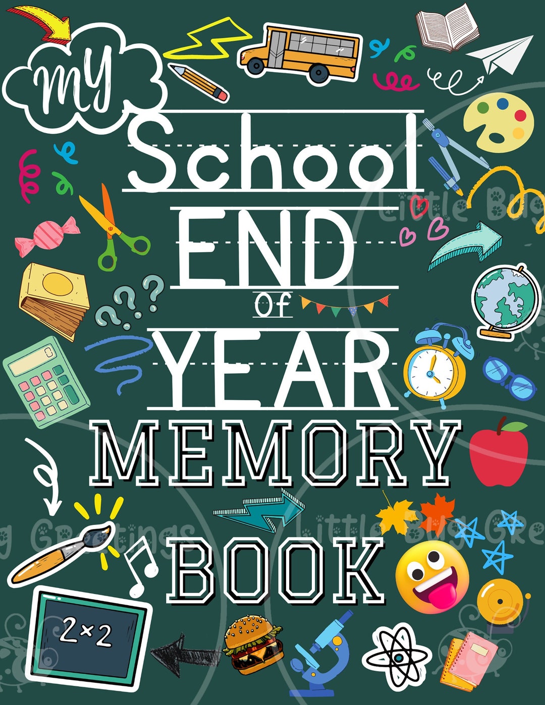 Back to School New Year Memory Book Keepsake Great for Preschool-2nd ...