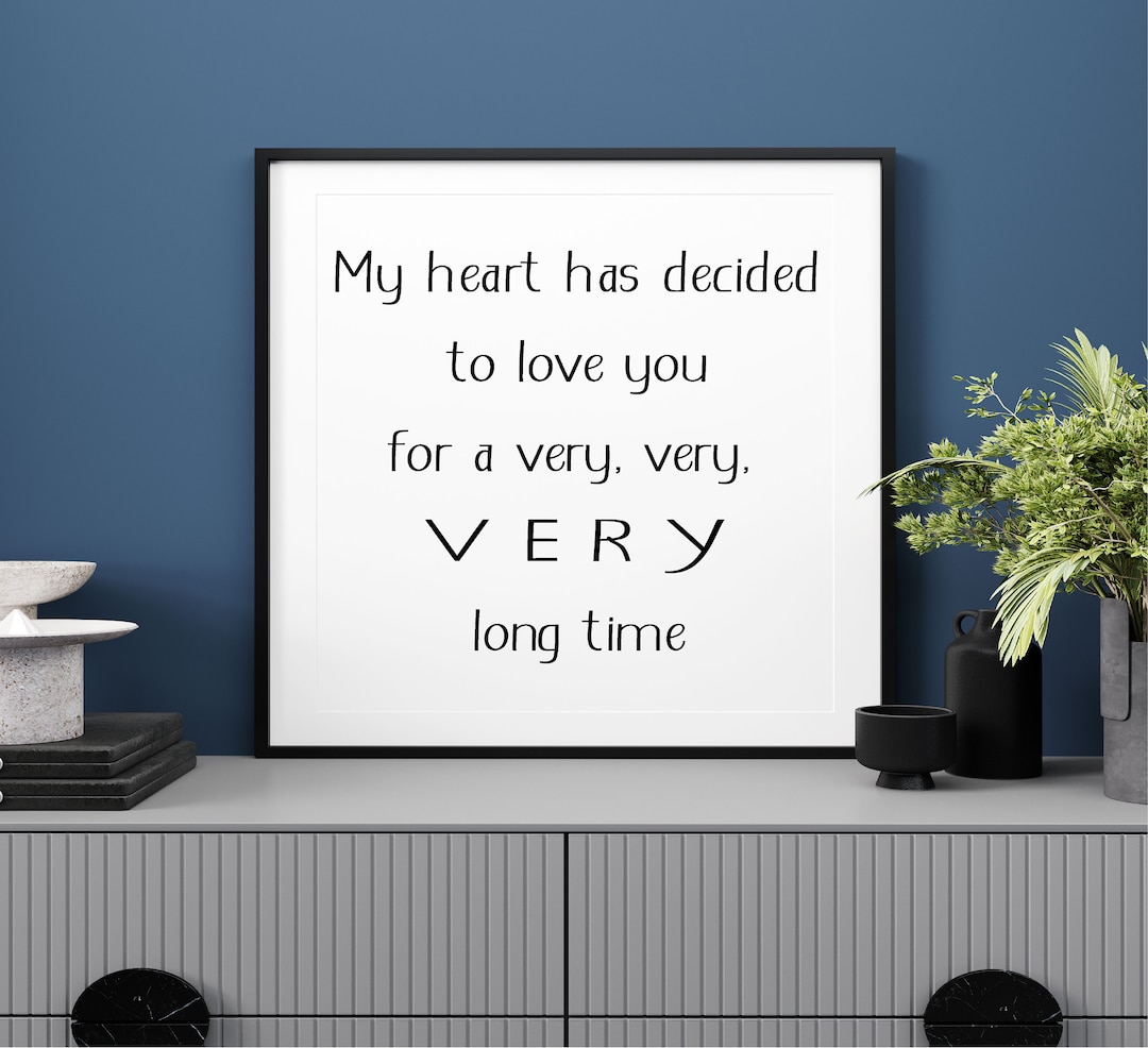 Love You for a Very Very Long Time, Transparent Background Print Font ...