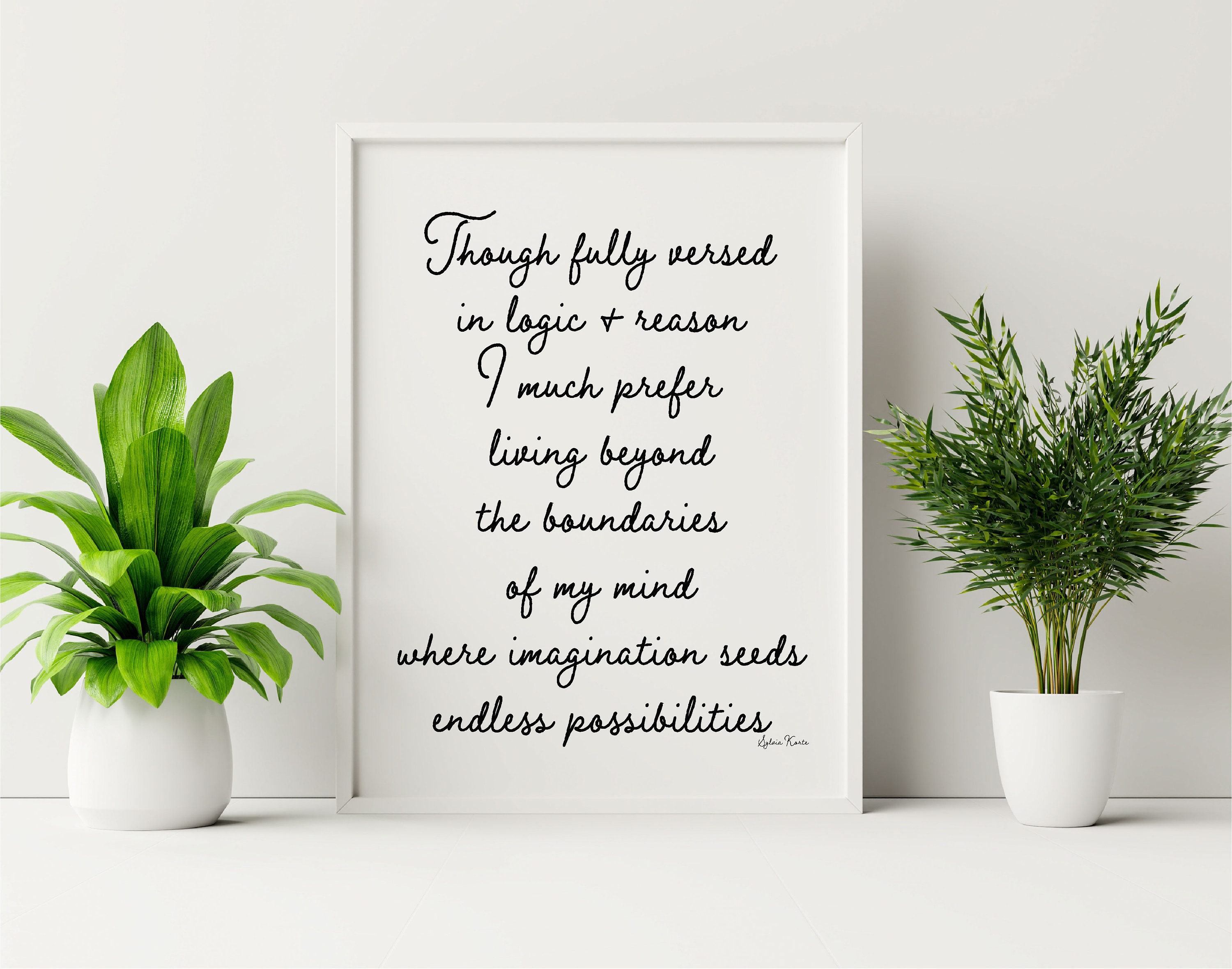 Logic & Reason, Transparent Background Script Font Typography, Instant ...