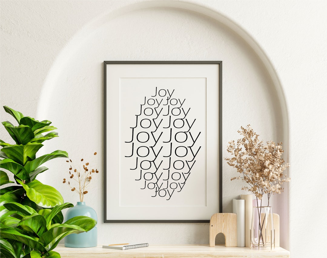 Joy, Word Art, Transparent Background Print Font Typography, Instant ...