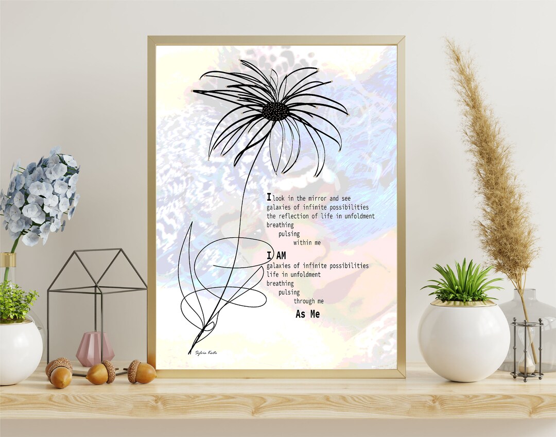 Galaxies of Infinite Possibilities With Image, I Am, Poem, Digital Wall ...