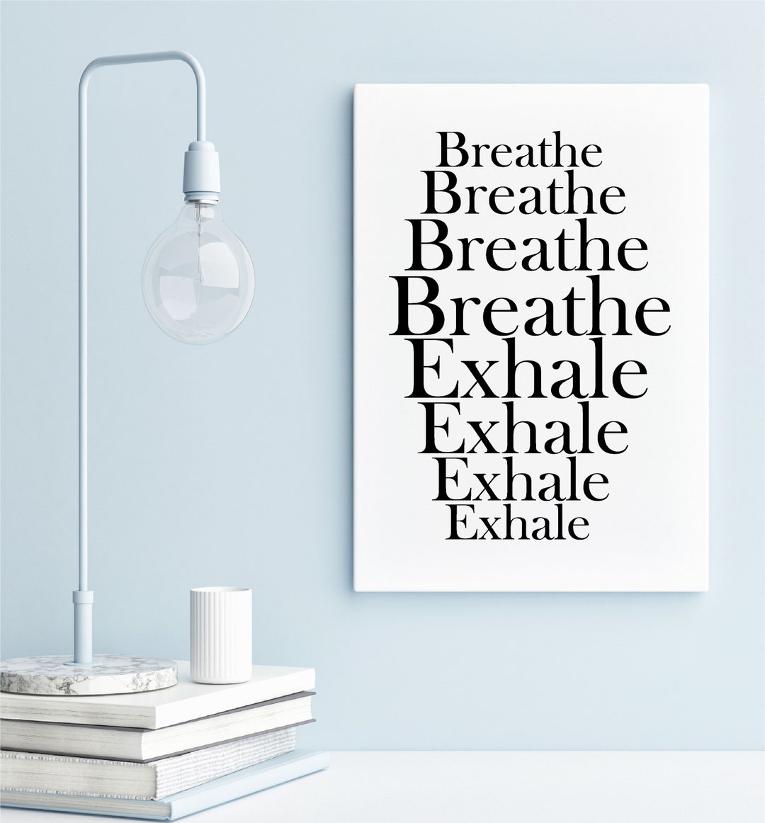 Breathe Exhale, Transparent Background Print Font Typography, Digital ...