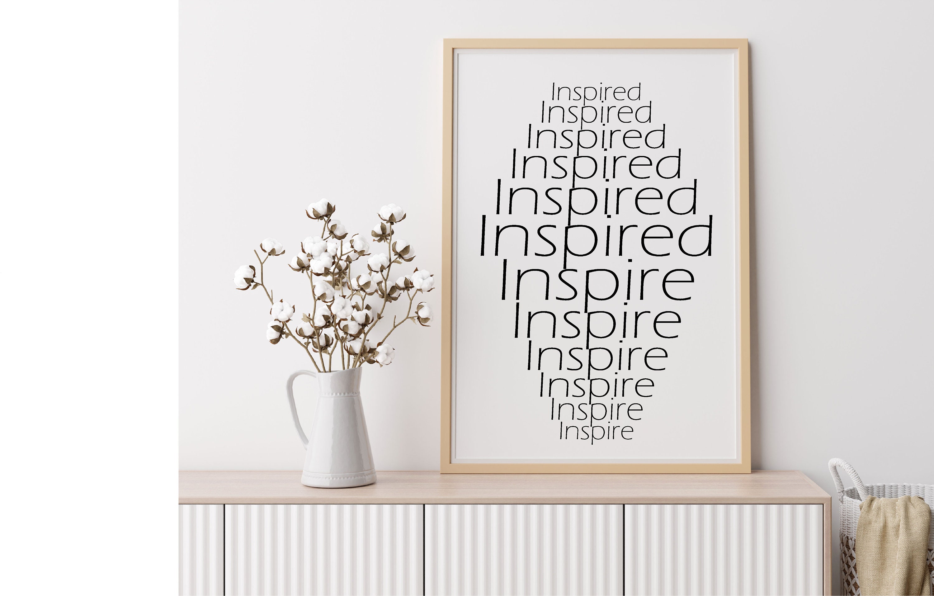 Inspired Inspire Transparent Background Word Art Typography - Etsy