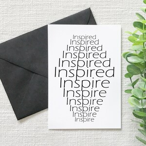 Inspired Inspire, Transparent Background Word Art Typography, Instant ...