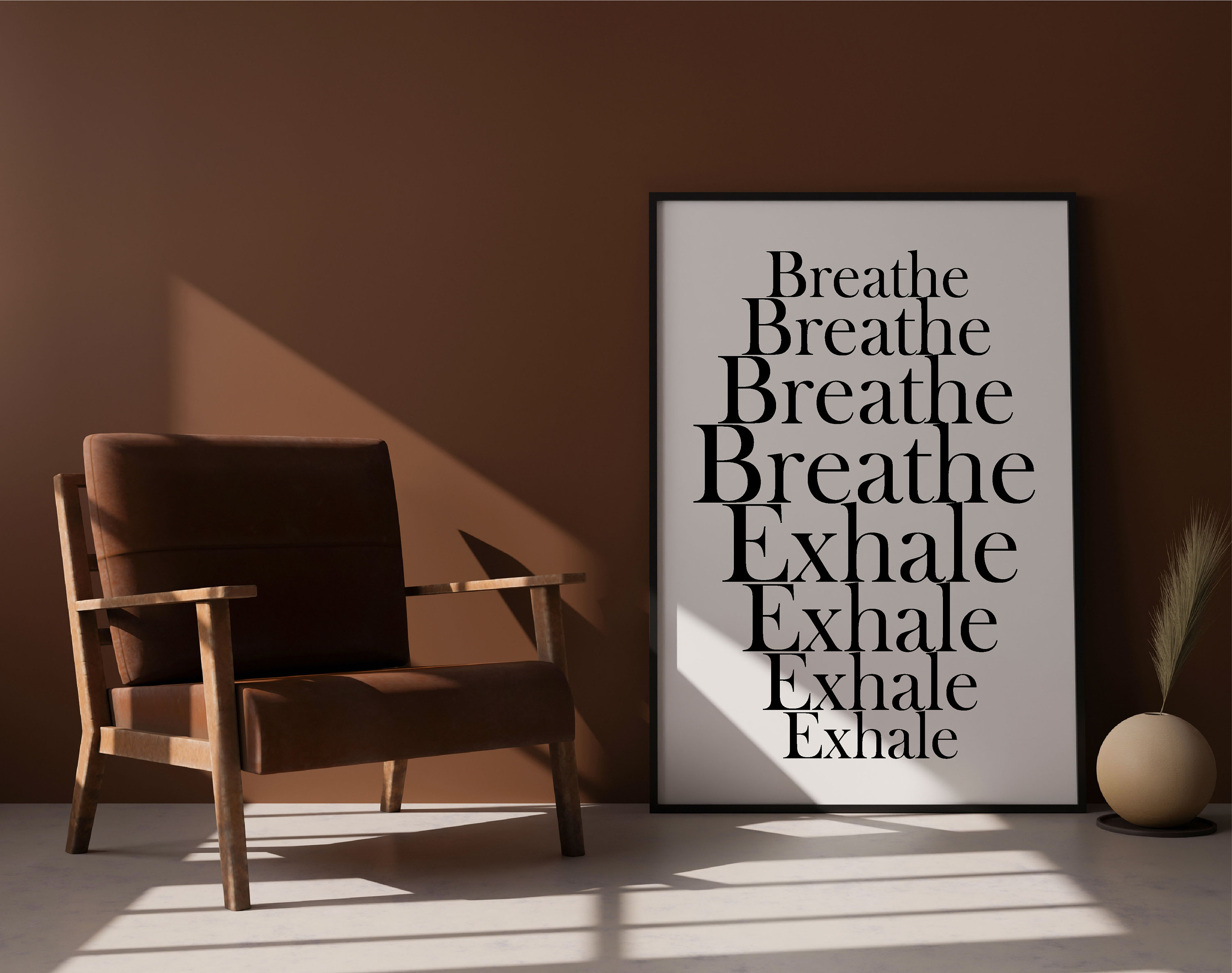 Breathe Exhale, Transparent Background Print Font Typography, Digital ...