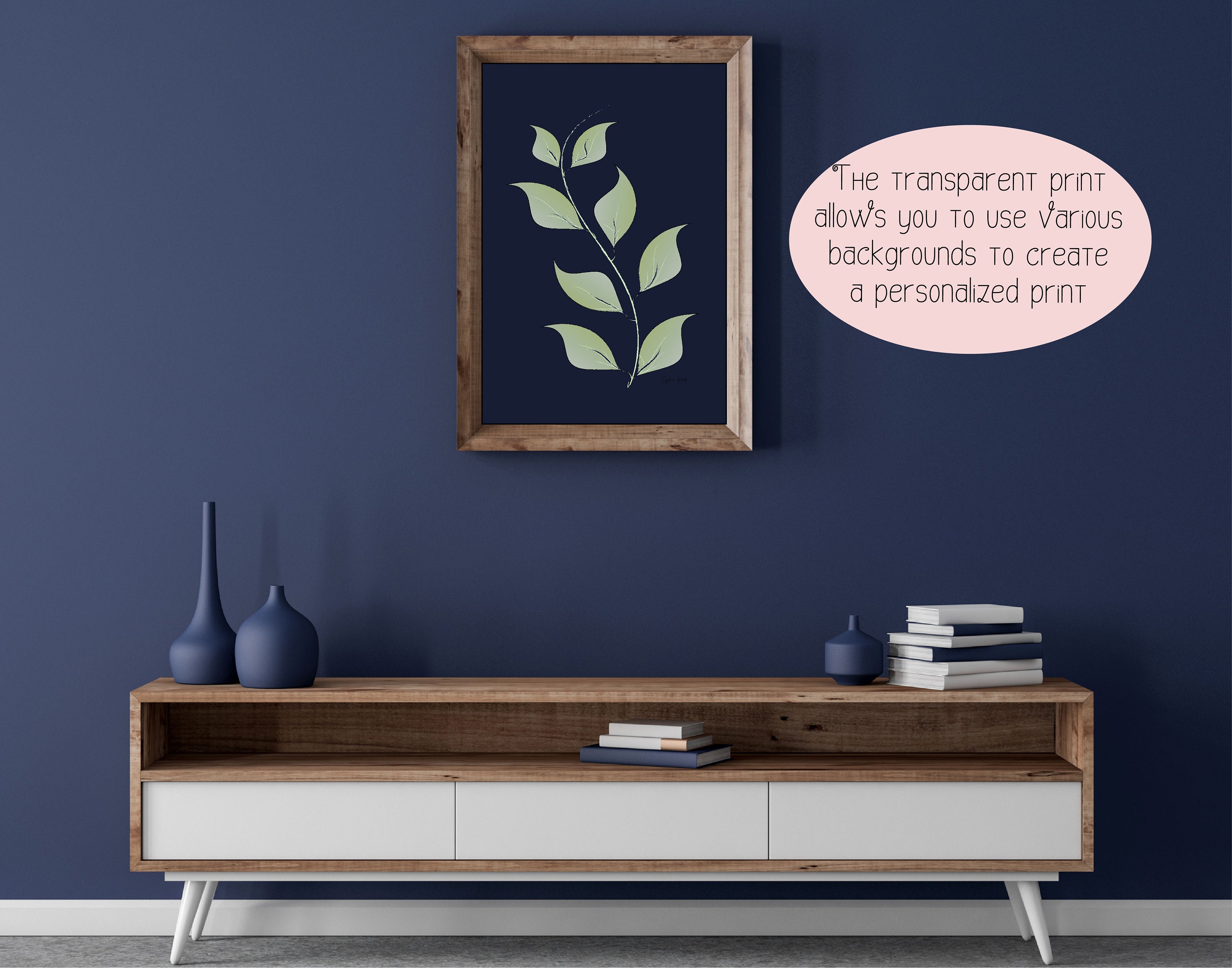 Green Leaves, Transparent Background Digital Art, Zen, Printable ...