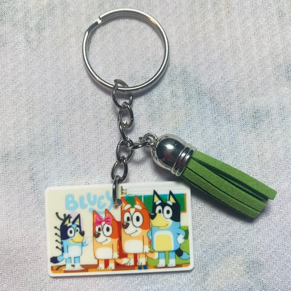 Bingo and Bluey Keychain - Etsy