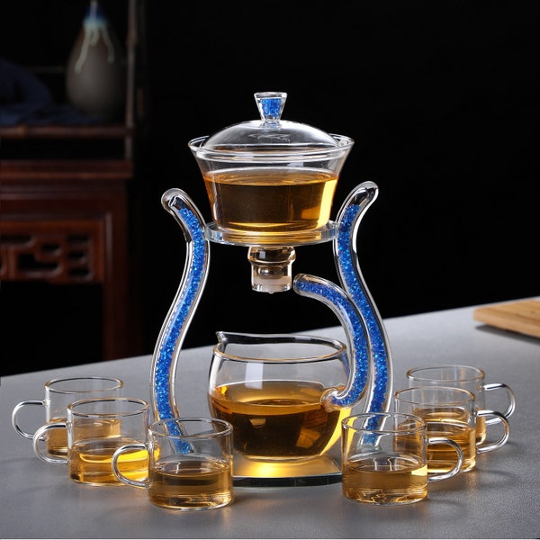 Glass Semi Automatic Tea Set - Etsy
