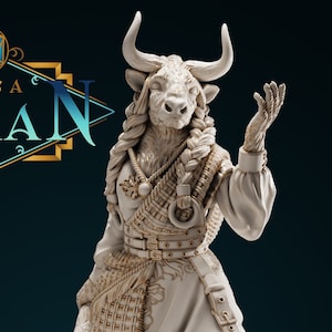 Female Minotaur Druid for TTRPG - DND is a Woman - Liosa Windhoof ...