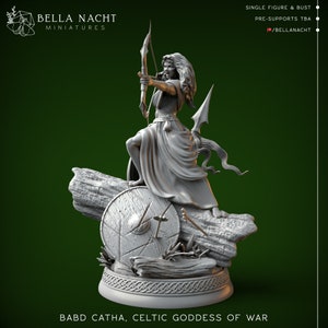 Bábhd Catha Celtic Goddess Hero TTRPG 75mm Miniature D&D Pathfinder ...