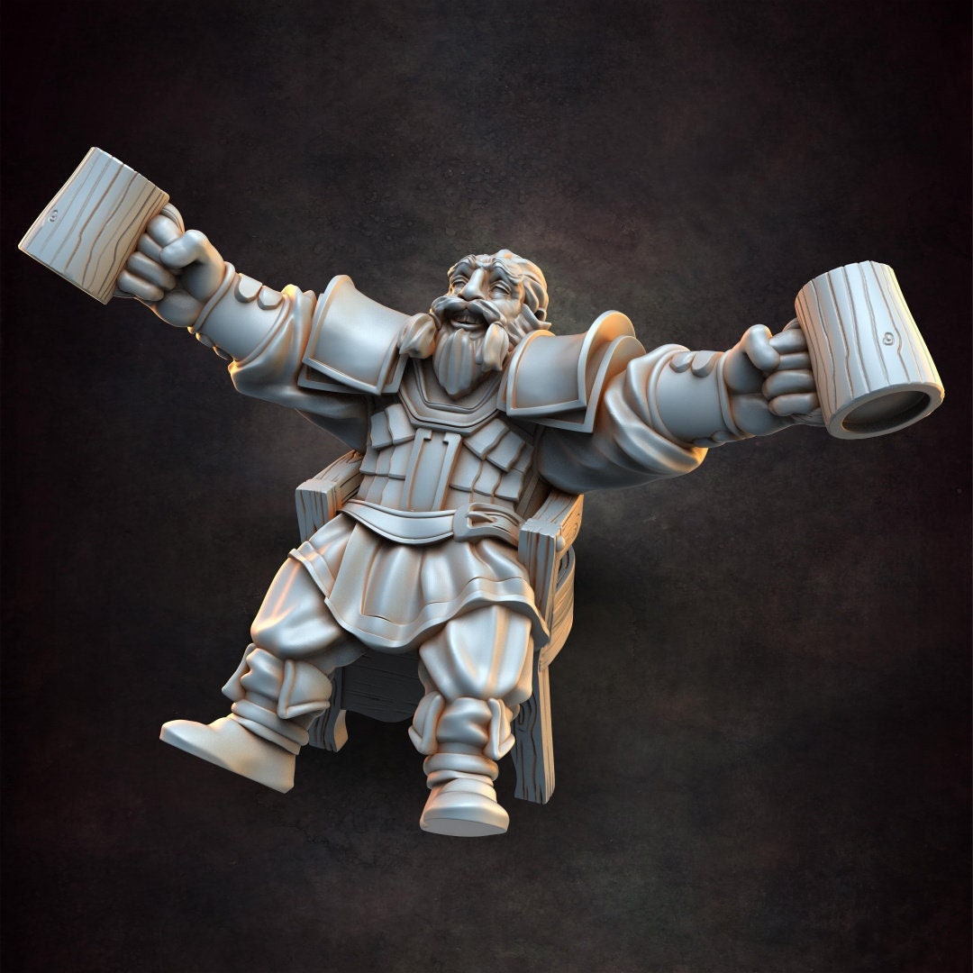 Drunk Dwarves - Dwarf - NPC - TTRPG - 32mm Miniature - D&D - Pathfinder ...