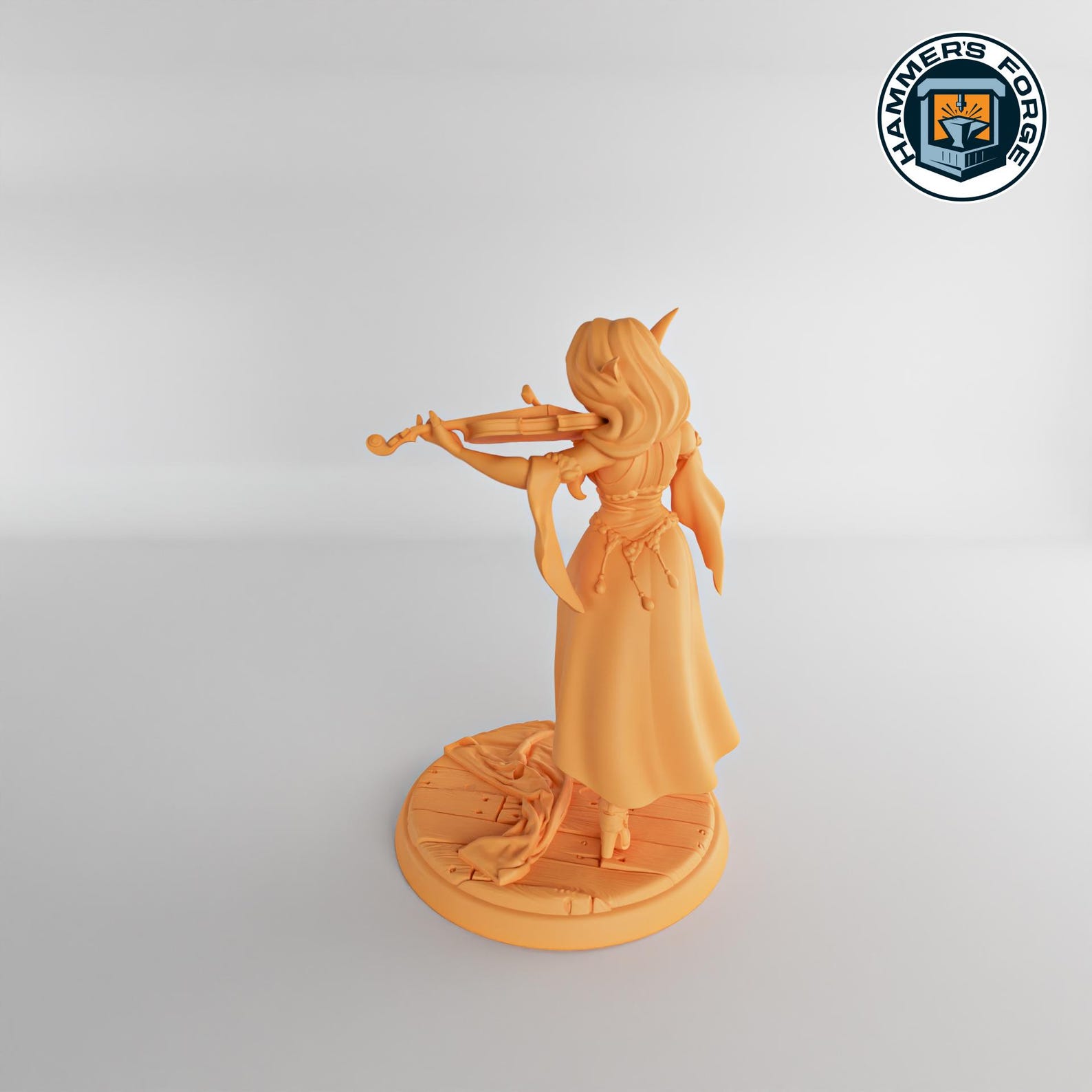 Elven Female Bard - Twin Goddess Miniatures - D&D - Silv - TTRPG - 32mm ...