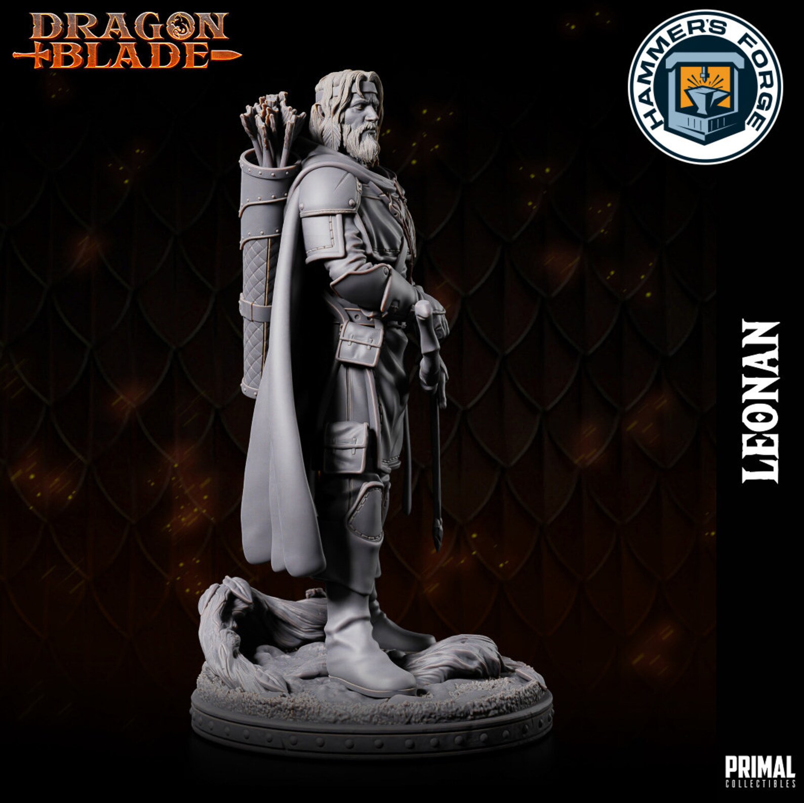 Male Half Elf Ranger Miniature for D&D - TTRPG - 32mm Miniature ...