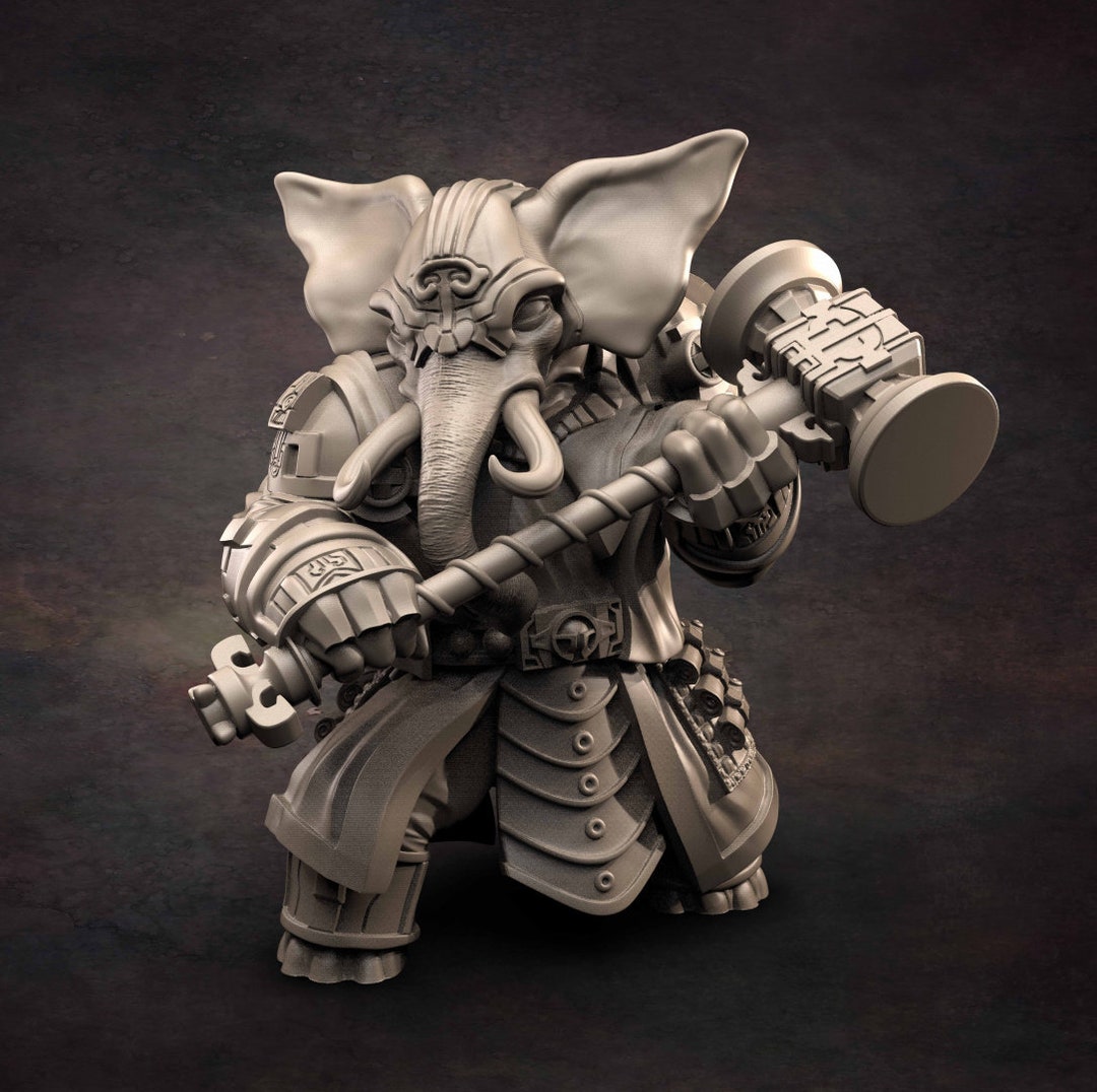 Loxodon Cleric - D&D - Elephant - Cleric - TTRPG - 32mm Miniature ...