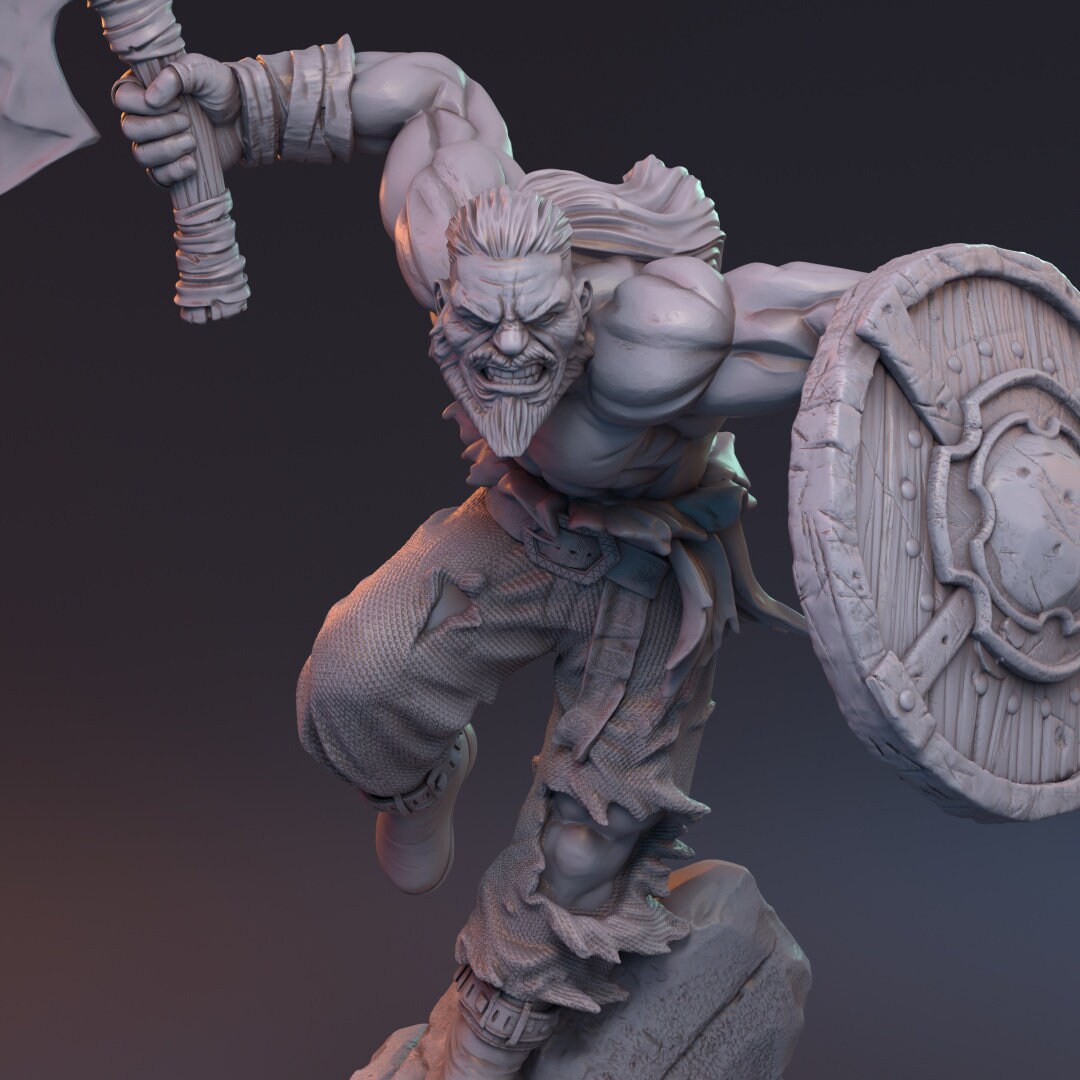 Human Male Barbarian for TTRPG by Hardwitch Games -gunnulv Vuvar ...