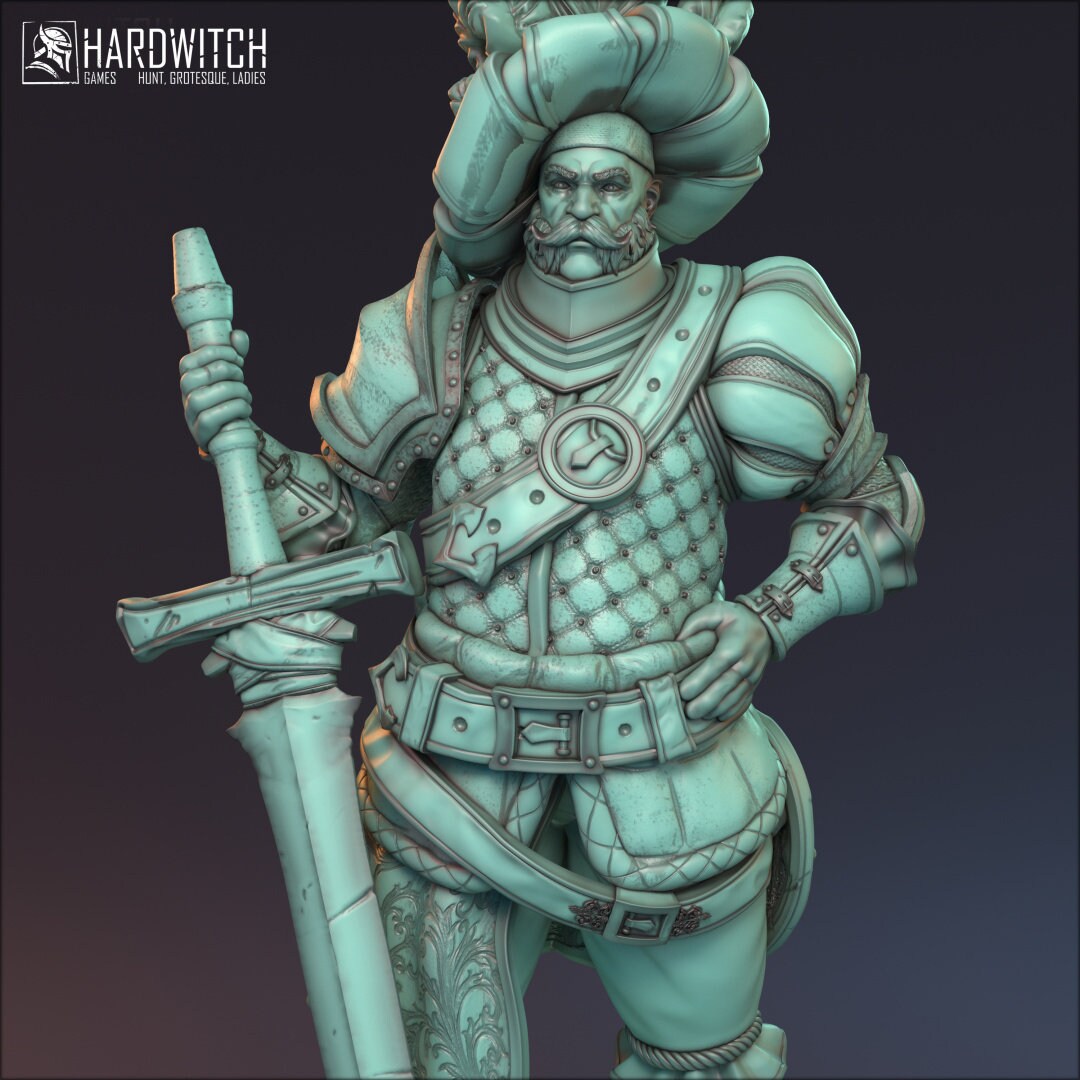 Human Male Fighter for TTRPG by Hardwitch Games - Baston - Pathfinder ...