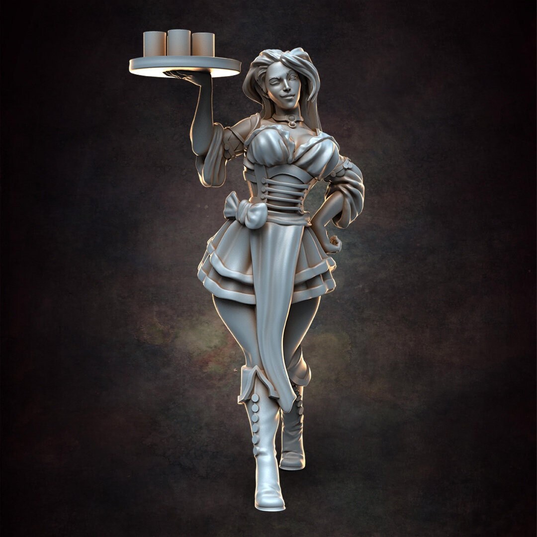 Sexy Barmaid - Tavern - D&D - Busty - Pinup - TTRPG - 32mm Miniature ...
