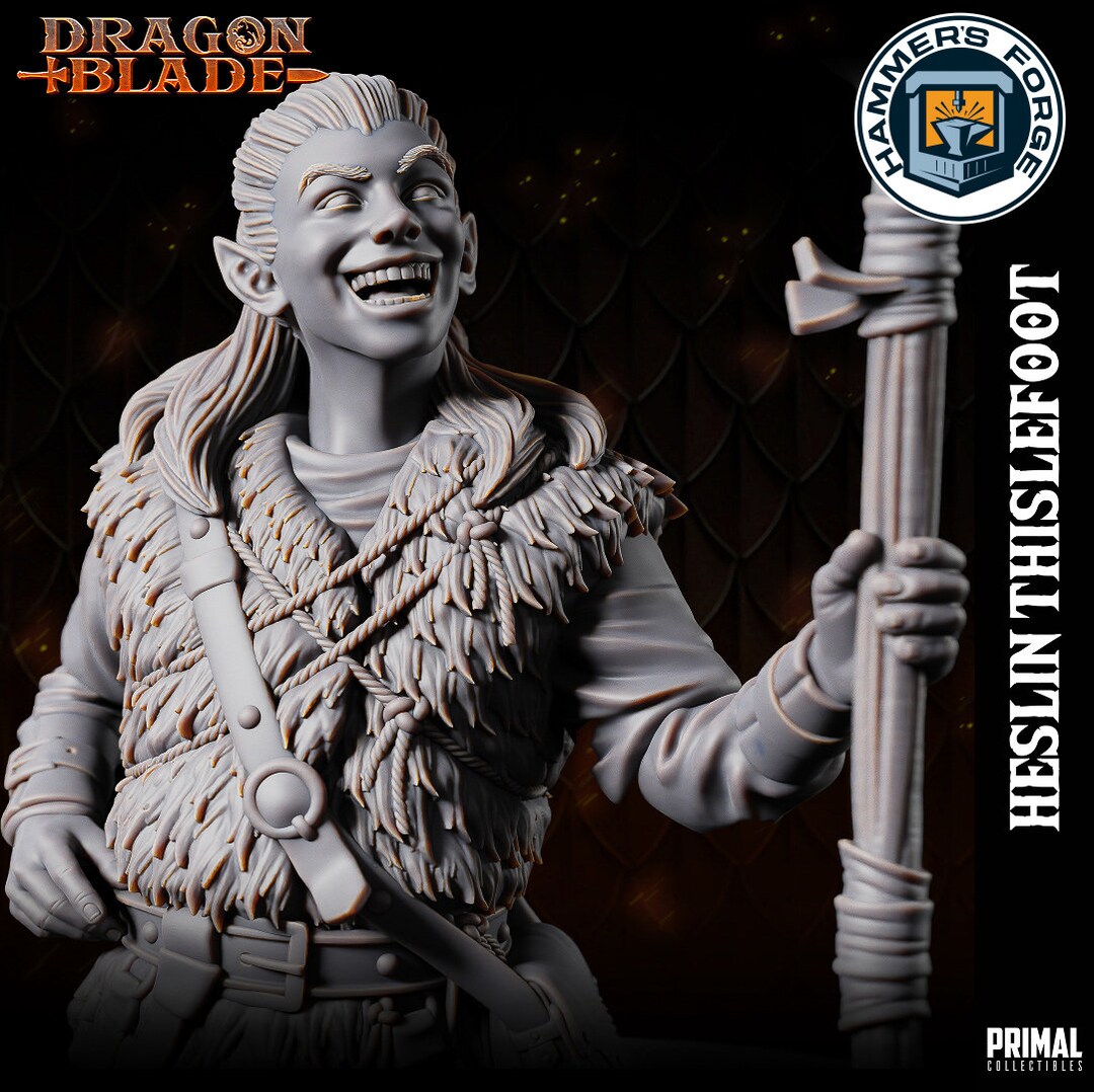 Male Kender Rogue Mini for D&D - TTRPG - 32mm Miniature - Heslin ...