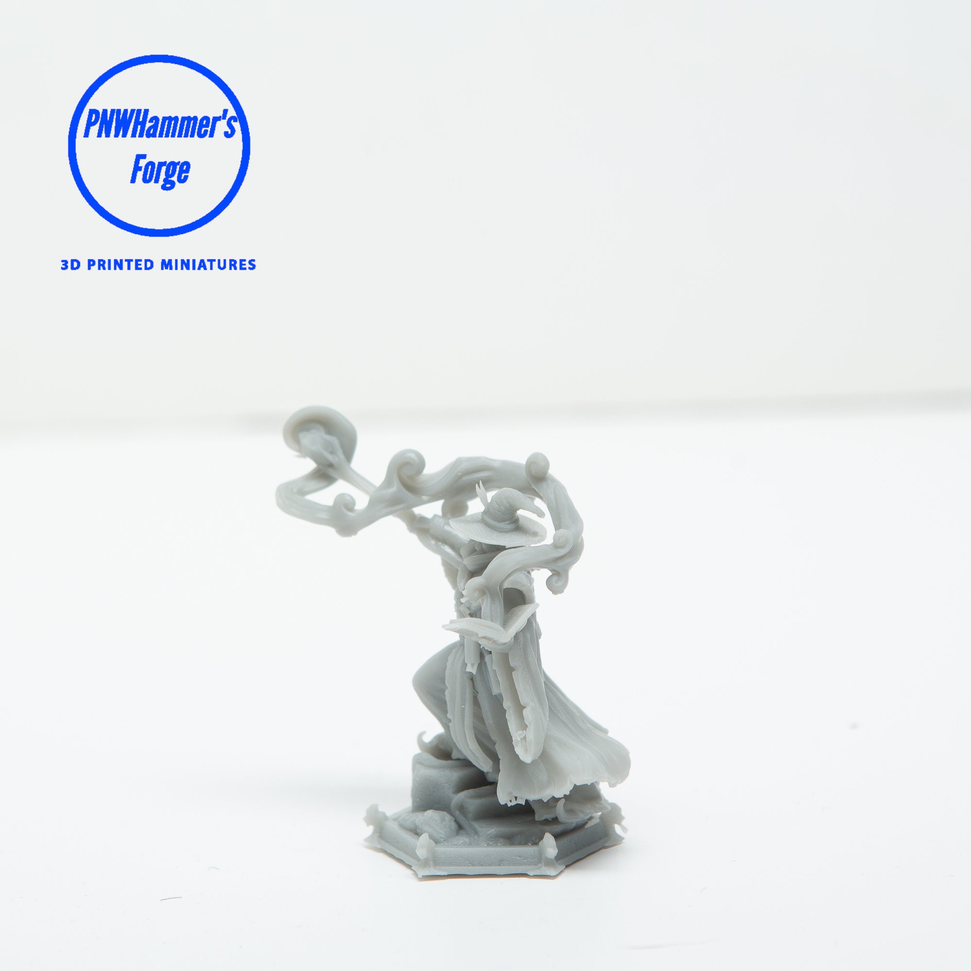 Human Male Wizard Miniature for D&D TTRPG 32mm Miniature - Etsy