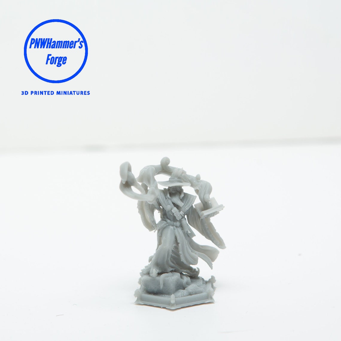 Human Male Wizard Miniature for D&D TTRPG 32mm Miniature - Etsy