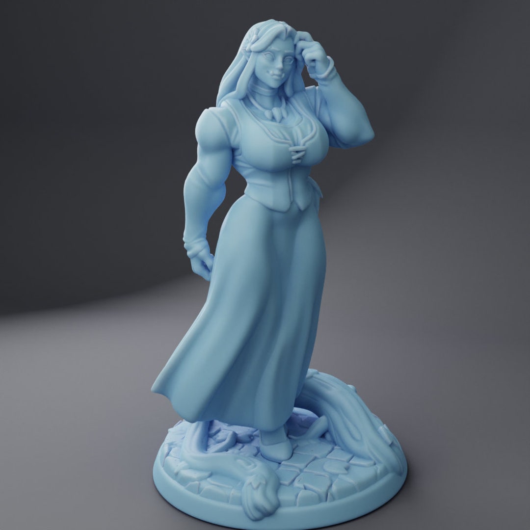 Fraeya the Orc - Twin Goddess Miniatures - D&D - TTRPG - 32mm/75mm ...