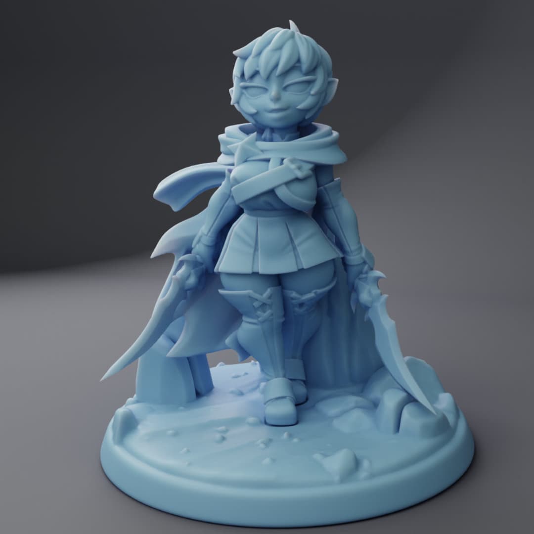 Female Halfling Rogue - Twin Goddess Miniatures - D&D - TTRPG - 32mm ...