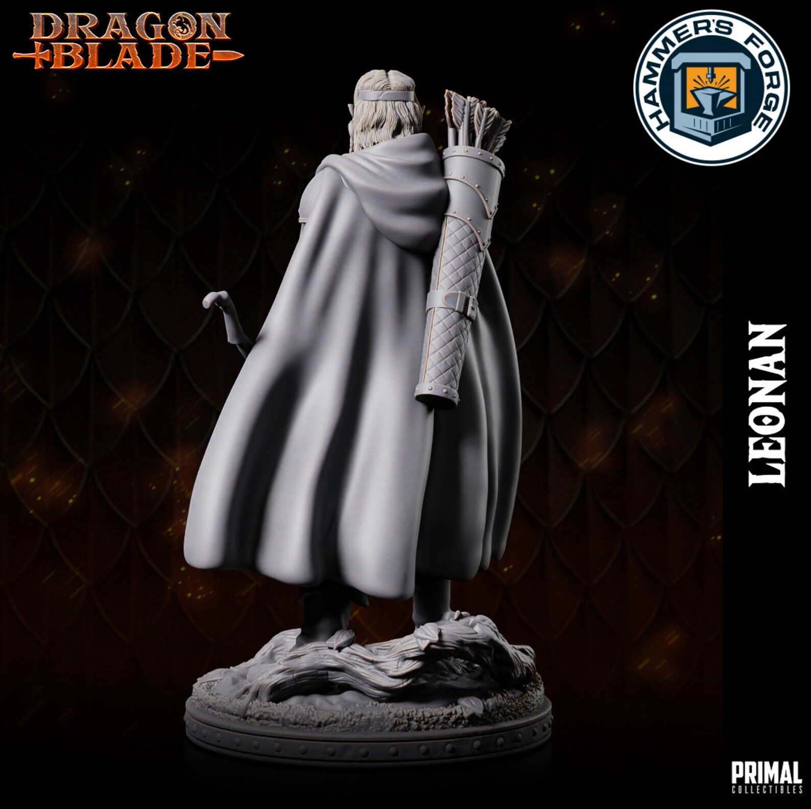 Male Half Elf Ranger Miniature for D&D - TTRPG - 32mm Miniature ...
