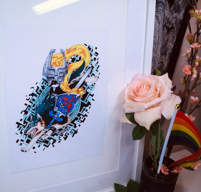 Wolf Link and Midna - Reproduction Print - Etsy