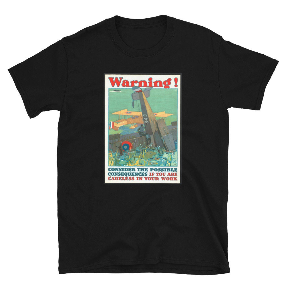 WWI warning Careless Work World War One Department of Labor Poster T ...