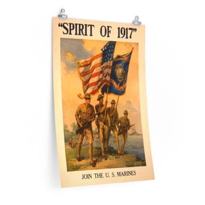 WWI "spirit of 1917" World War One US Marine Corps Full Size ...