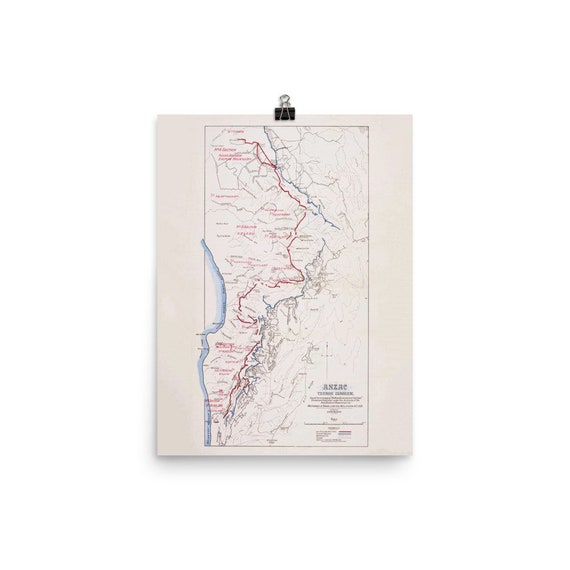WW1 Anzac Trench Map at Gallipoli World War One Poster Reprint - Etsy