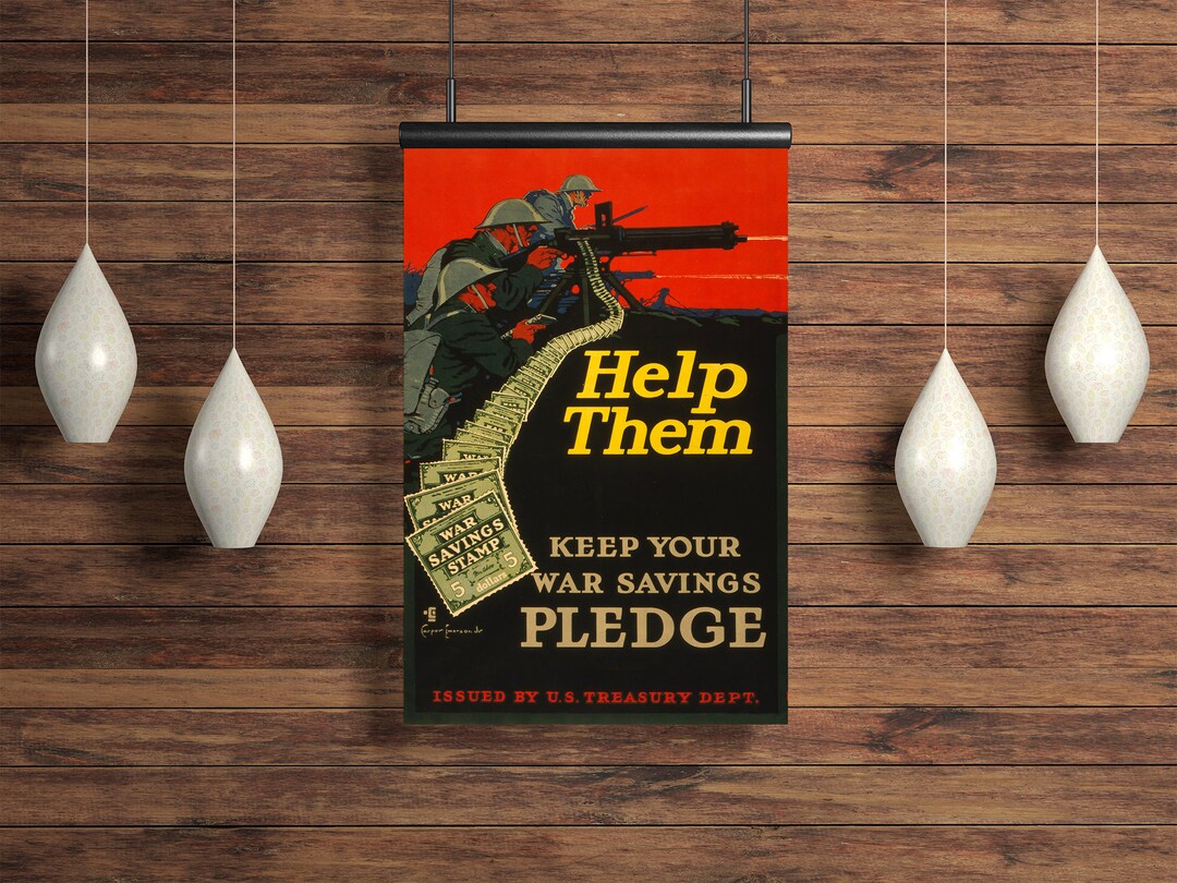WWI "help Them" World War One United States Treasury War Savings Stamp ...
