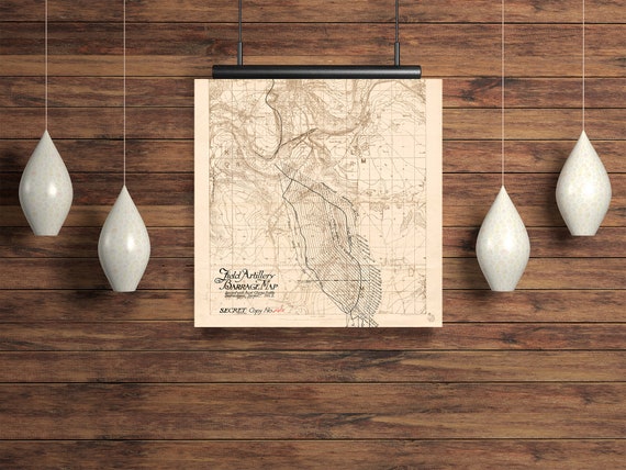WWI ANZAC Australian Field Artillery SECRET Barrage Map. - Etsy