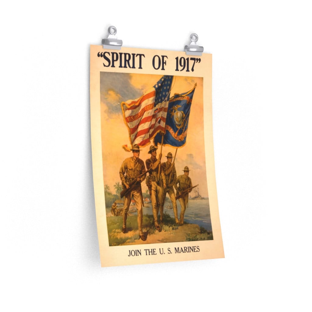 WWI "spirit of 1917" World War One US Marine Corps Full Size ...