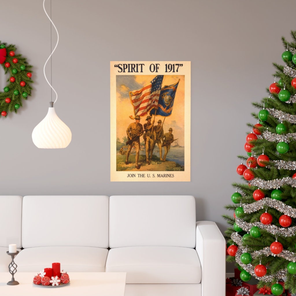 WWI "spirit of 1917" World War One US Marine Corps Full Size ...