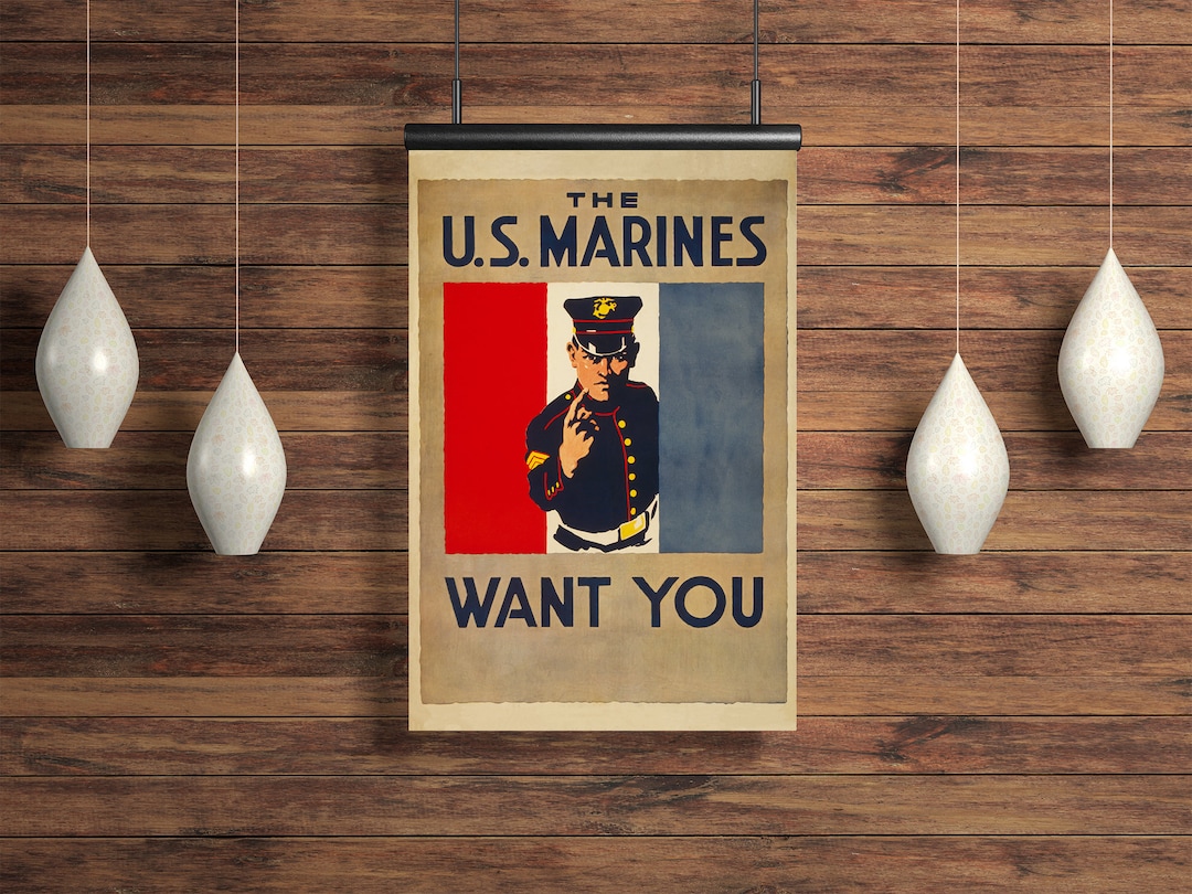 WWI "the US Marines Want You" World War One United States Marine Corps ...