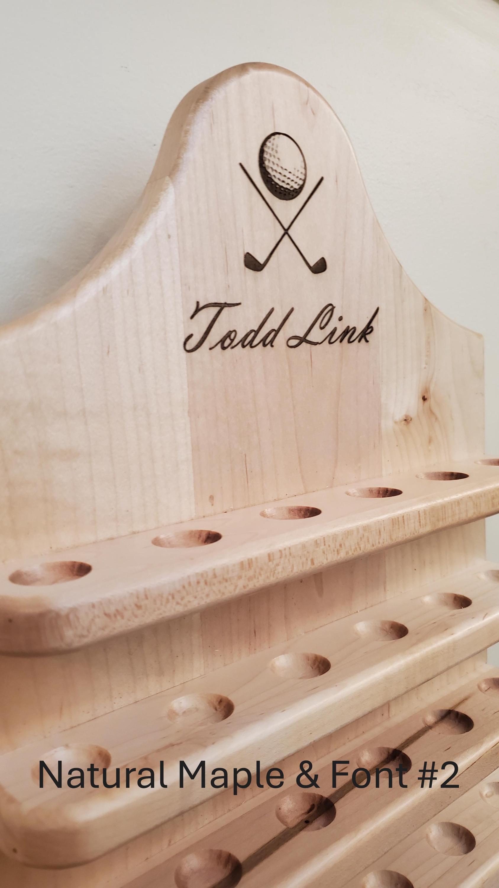 Handmade Custom Golf Ball Display - 24 Golf Balls - Wall Mounted Golf ...