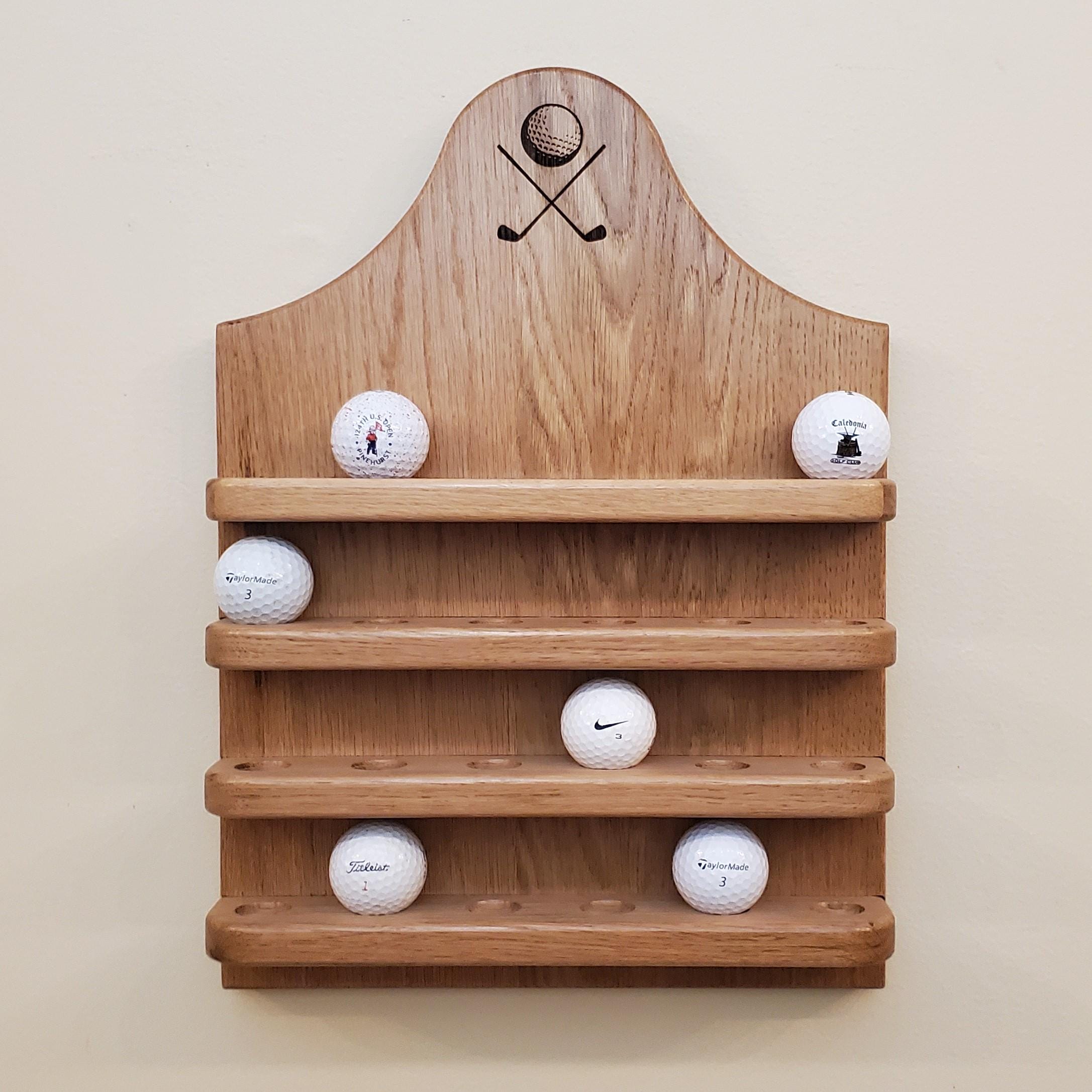 Handmade Custom Golf Ball Display - 24 Golf Balls - Wall Mounted Golf ...