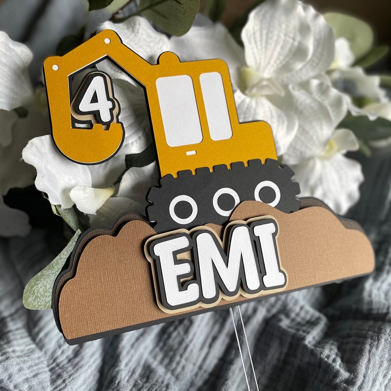 Excavator Cake Topper - Etsy